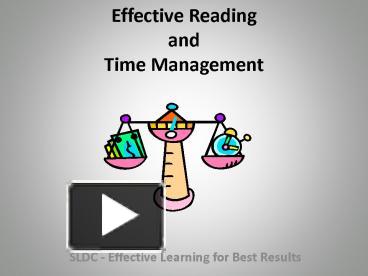 Effective Reading and Time Management presentation | free to view