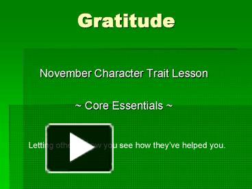 Gratitude presentation | free to view