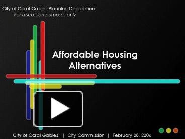 PPT – Affordable Housing Alternatives PowerPoint presentation | free to ...