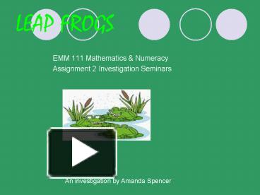 PPT – LEAP FROGS PowerPoint presentation | free to view - id: 165159-ZDc1Z