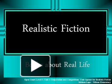 PPT – Realistic%20Fiction PowerPoint presentation | free to download ...