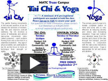 Tai Chi presentation | free to view