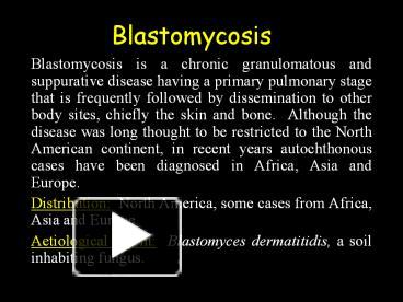 Blastomycosis presentation | free to view