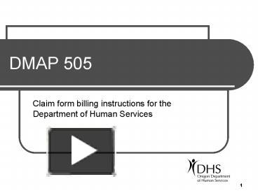 DMAP 505 presentation | free to view