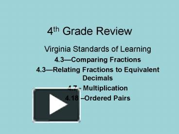 PPT – 4th Grade Review PowerPoint presentation | free to view - id ...