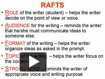 RAFTS presentation | free to view