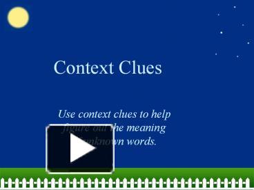 PPT – Context Clues PowerPoint presentation | free to download - id ...