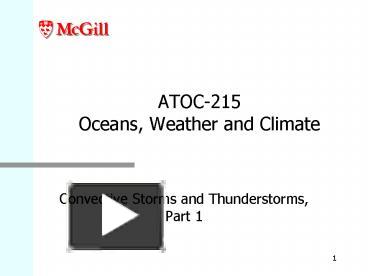 ATOC215 Oceans, Weather and Climate presentation | free to view