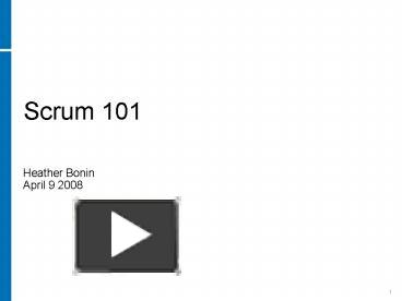 Scrum 101 presentation | free to view