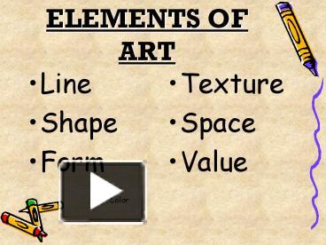 ELEMENTS OF ART presentation | free to view