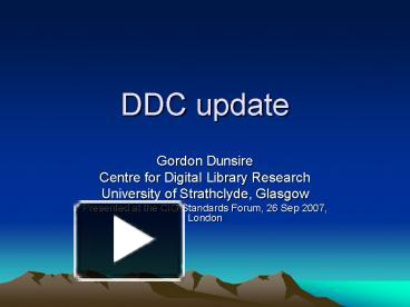 PPT – DDC update PowerPoint presentation | free to download - id: 1736b3-ZDc1Z