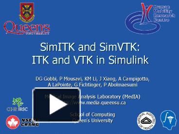 SimITK and SimVTK: ITK and VTK in Simulink presentation | free to view