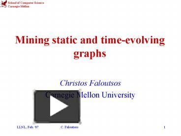 PPT – Mining static and time-evolving graphs PowerPoint presentation | free to download - id ...