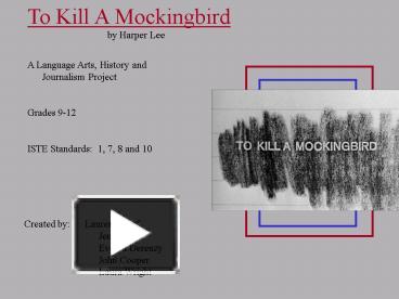 To Kill A Mockingbird by Harper Lee presentation | free to view