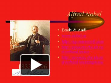Alfred Nobel presentation | free to view