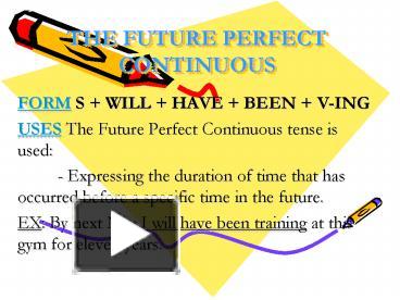THE FUTURE PERFECT CONTINUOUS presentation | free to view