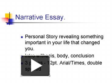 PPT – Narrative Essay' PowerPoint presentation | free to view - id ...