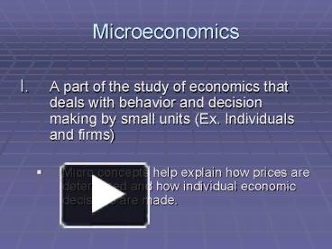 PPT – Microeconomics PowerPoint presentation | free to view - id ...
