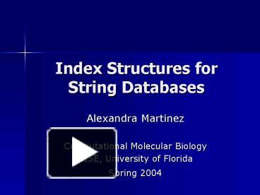 Index Structures for String Databases presentation | free to view