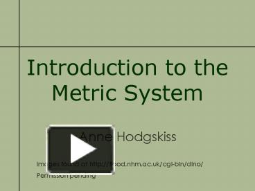 Introduction to the Metric System presentation | free to download