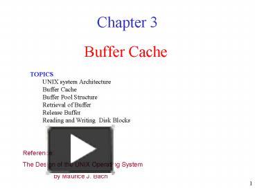 Buffer Cache presentation | free to view