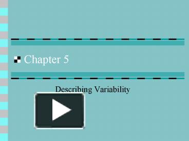 Describing Variability presentation | free to view