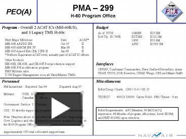 PMA 299 presentation | free to view