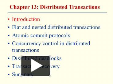 Flat and nested distributed transactions presentation | free to view