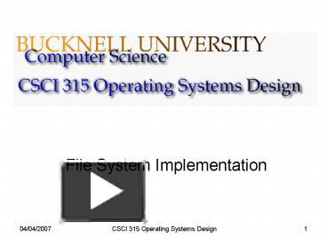 PPT – File System Implementation PowerPoint presentation | free to download - id: 17e6fd-ZDc1Z