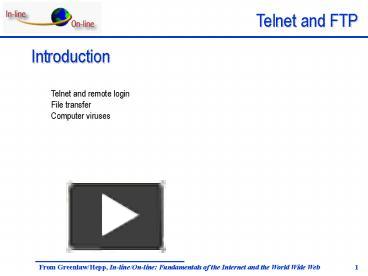 Telnet and remote login presentation | free to view