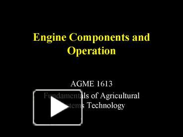 Engine Components and Operation presentation | free to view