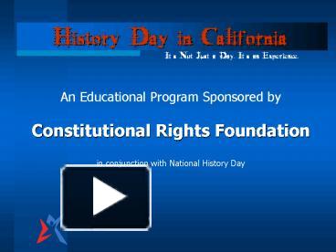 History Day in California presentation | free to view