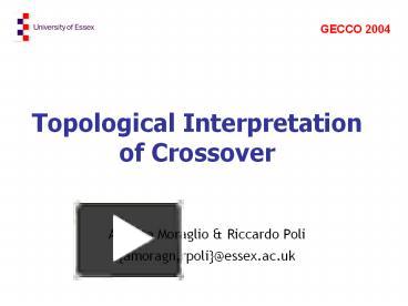 PPT – Topological Interpretation of Crossover PowerPoint presentation ...
