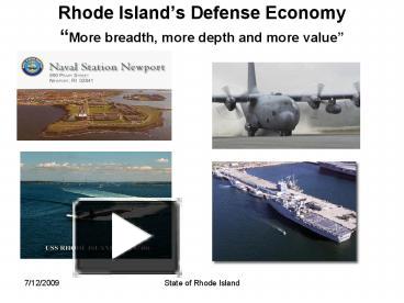 PPT – State of Rhode Island PowerPoint presentation | free to view - id ...