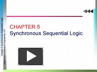 CHAPTER 5 Synchronous Sequential Logic presentation | free to view