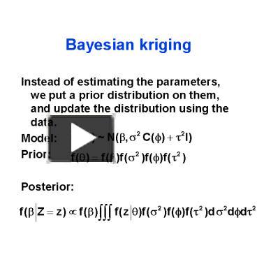 Bayesian kriging presentation | free to download