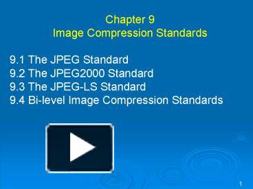 Image Compression Standards presentation | free to view