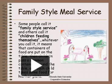 Family Style Meal Service presentation | free to view
