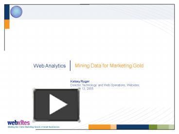 Web Analytics presentation | free to view