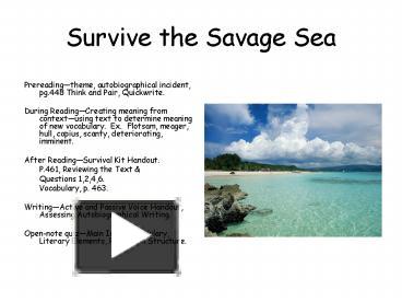 PPT – Survive the Savage Sea PowerPoint presentation | free to view ...