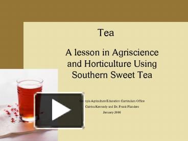 Tea presentation | free to view