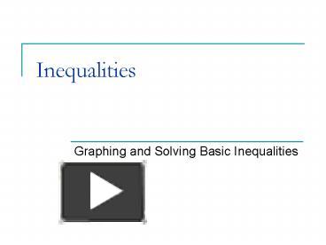Inequalities presentation | free to view