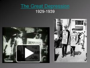 PPT – The Great Depression 19291939 PowerPoint presentation | free to ...