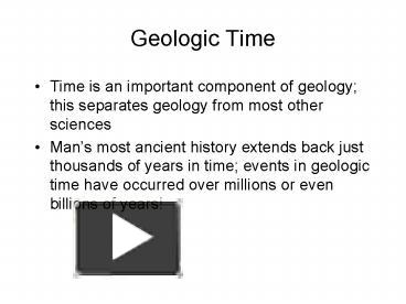 Geologic Time presentation | free to view