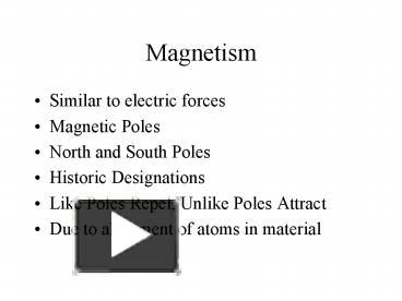 Magnetism presentation | free to view