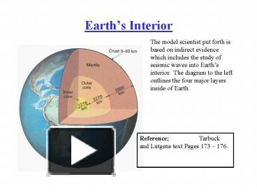 PPT – Earths Interior PowerPoint presentation | free to view - id ...