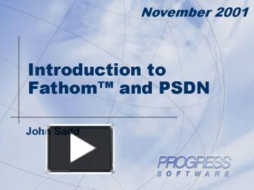 Introduction to Fathom presentation | free to view