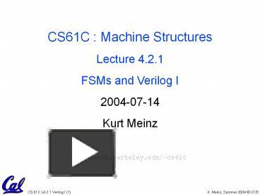 CS61C - Lecture 13 presentation | free to download