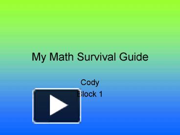 My Math Survival Guide presentation | free to view