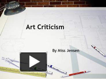 Art Criticism presentation | free to view